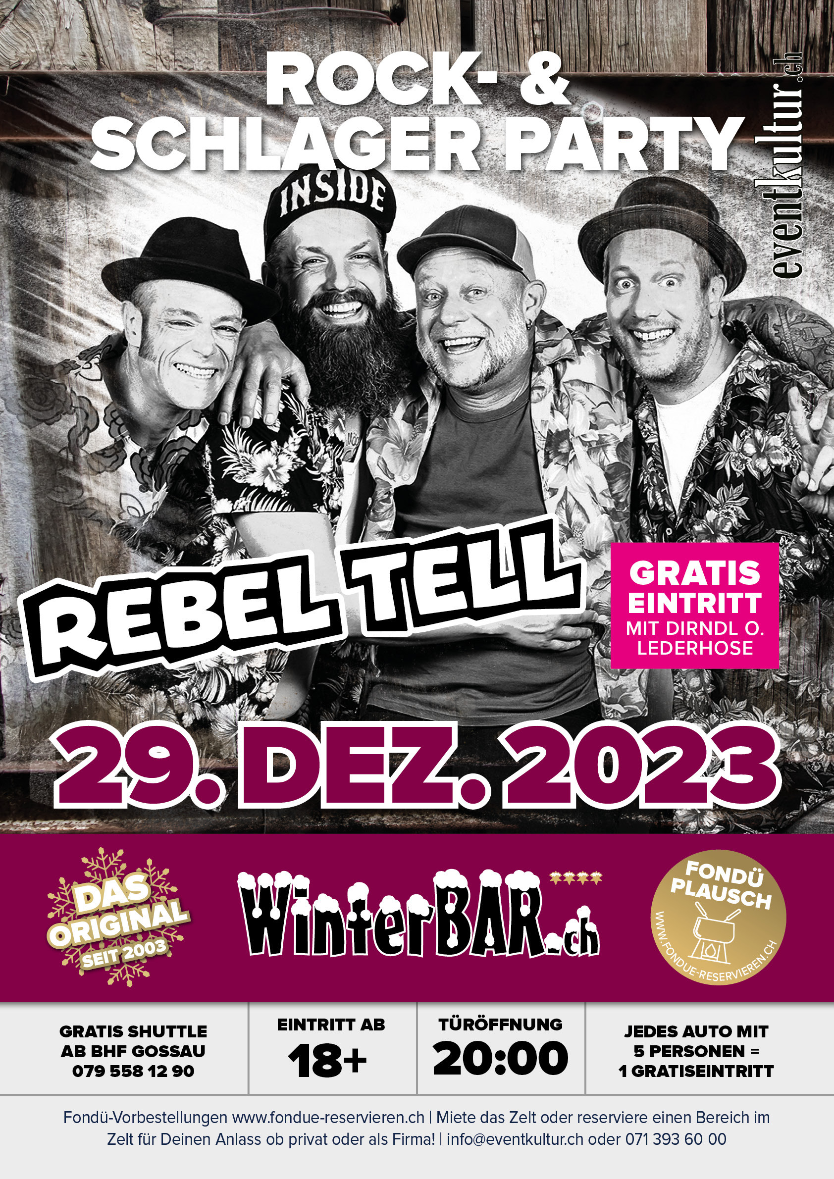 Rock- & Schlager PARTY mit Rebel Tell LIVE | Eventkultur