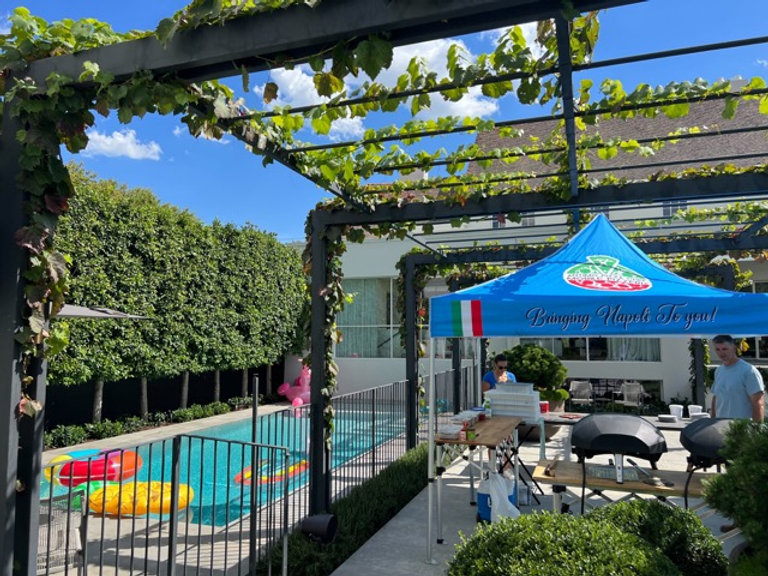 Pizza-filled Birthday Party by the Pool with our Marquee Set Up 🥳