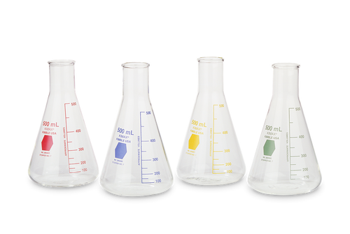 MATRAZ ERLENMEYER BOCA ANGOSTA (COLORES) | Tecsolab