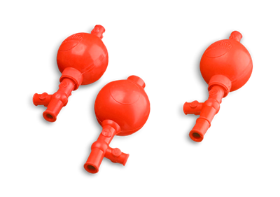 SUCCIONADOR DE 3 VÍAS EN CAUCHO ROJO UNIVERSAL | Tecsolab