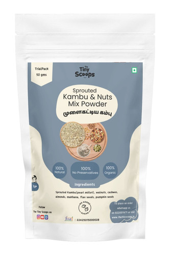 Sprouted Kambu(Pearl Millet) & Nuts Mix Powder-Trial Pack | The Tiny Scoops