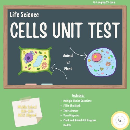 Cell Biology Unit Test: Assess Understanding and Mastery | Longing 2 Learn