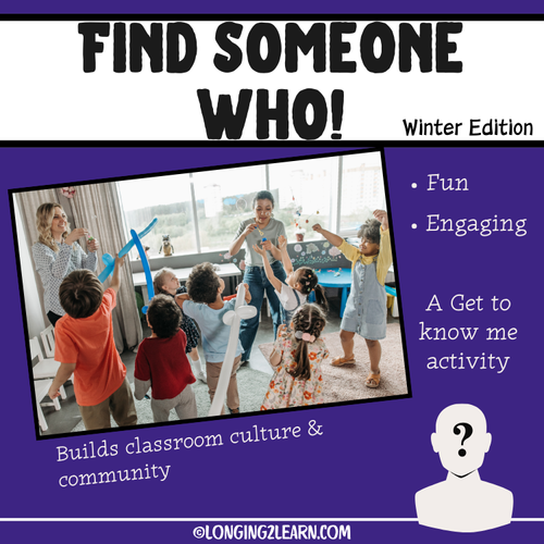 Find Someone Who" Winter Break Bingo Activity: Fun & Engaging | Longing ...