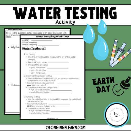 Water Testing Activity Sheet | Secondary Science Lab Resource | Longing ...