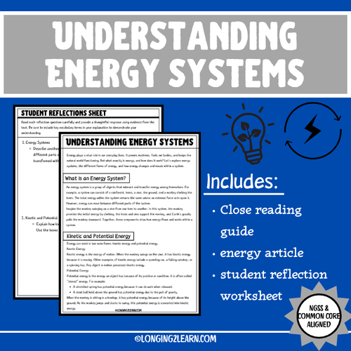 Understanding Energy: Middle School Science Packet with Guided Notes ...