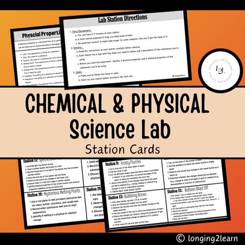 Physical & Chemical Properties Lab Station Activity | Hands-On ...