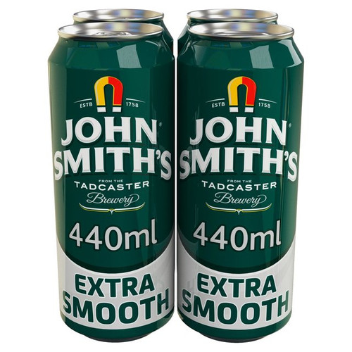 John Smith Extra Smooth Cans 4x440ml | Drinkster