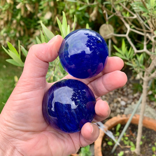 Blue Cherry Quartz Sphere | Crystalight Candles