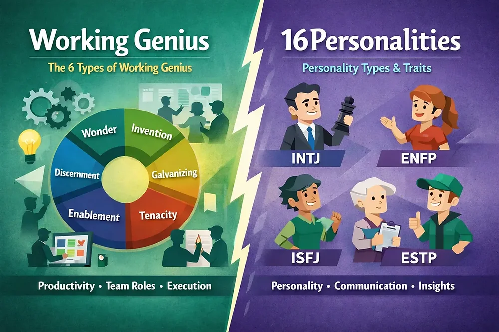 50 Practical Tips: Working Genius vs 16Personalities