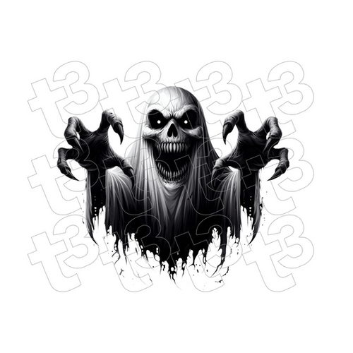 Evil Ghost - NEMESIS Design - UV DTF Decal | Thirsty Turtle