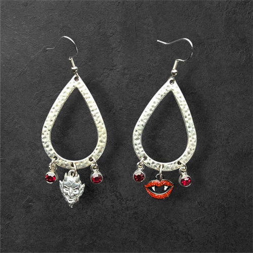 Spooky Teardrop Earrings Devil or Vampire Fangs | Final Girl Designs