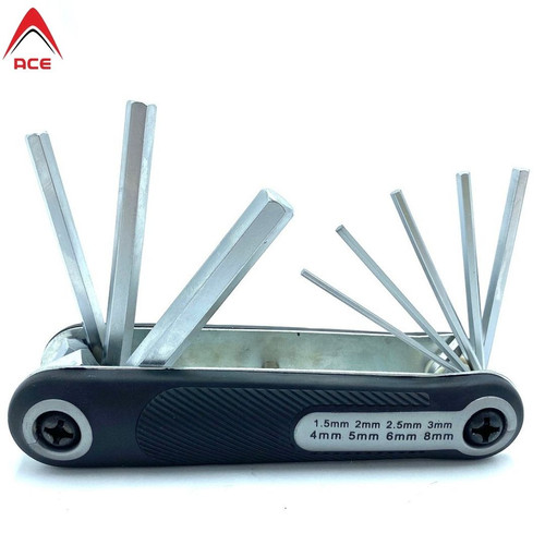 Folding Allen Key Set (HEX) 1.5-8MM x 8's | Mill Marine Pte Ltd