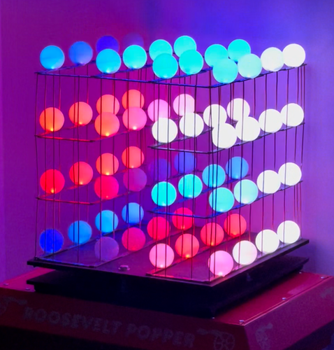 3D MINI 4X4X4 RGB LED CUBE | Pinballmodz