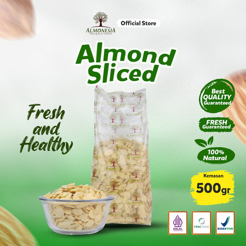 Almonesia - Almond Slice 500gr (Topping Almond/ Almond Slice/ | Jfnuts.com