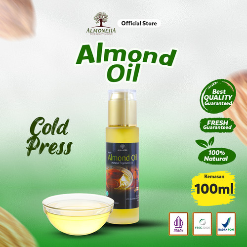 Almonesia - Almond Oil (Minyak Almond) 100 ml (100% PURE ALMOND/ FOOD ...