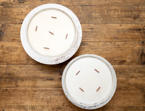 Large natural wicker candles | Maderustic