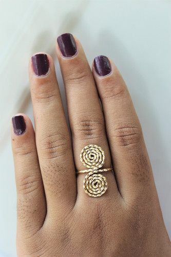 Double Infinity Spiral Ring | Kaj Expressions