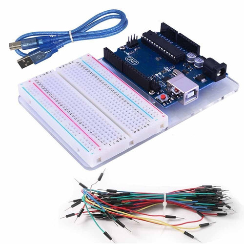 KIT Basico de UNO R3 | Compatible con Arduino IDE + BASE + PROTOBOARD ...
