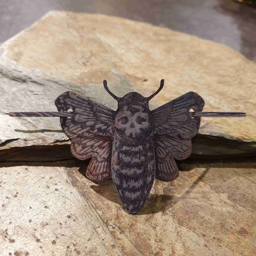 Skull moth hair pin | Fantasy Shop Chimera