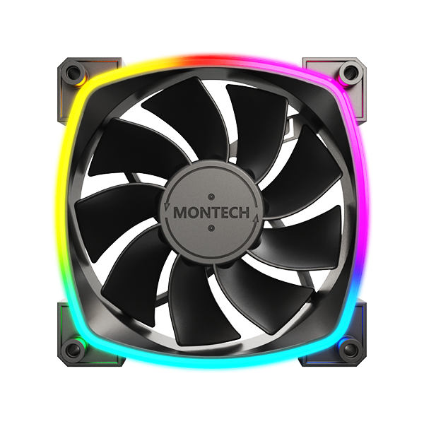 MONTECH RX120 ARGB PWM Reverse Fan Black/White | Genoco PC