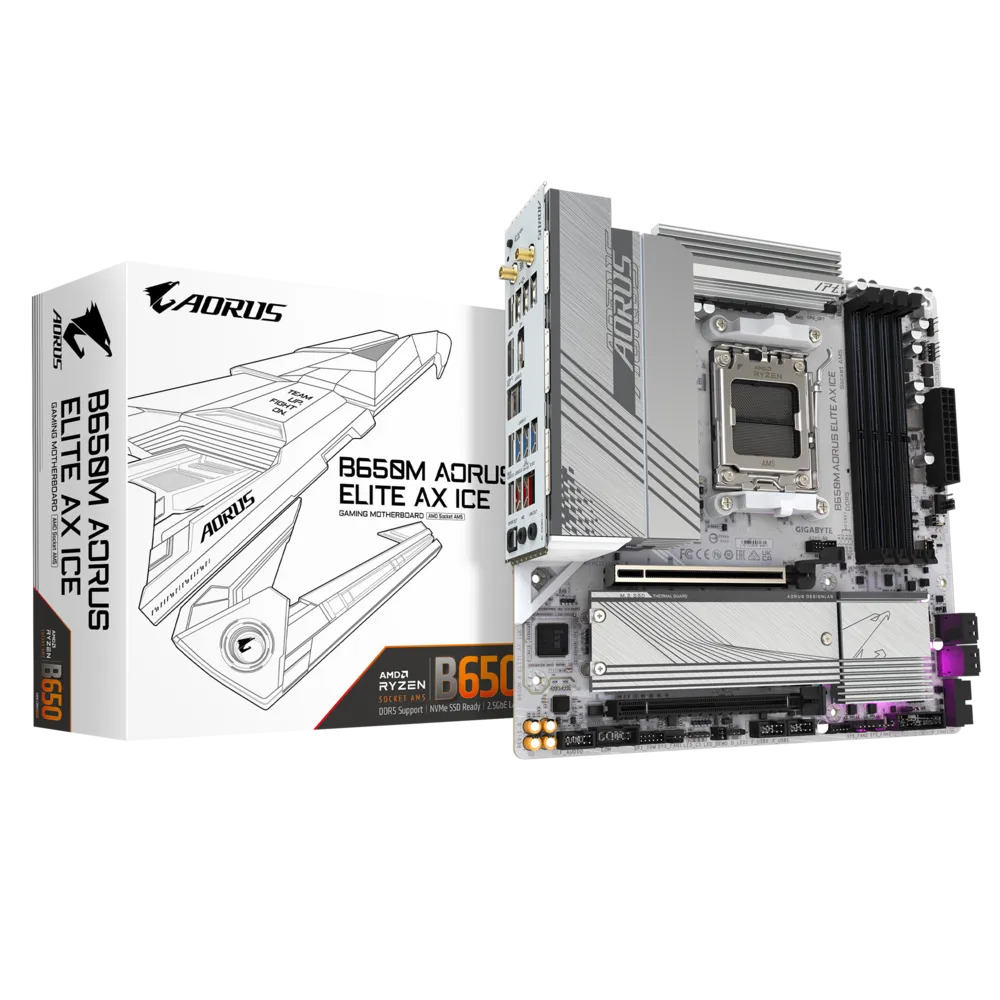 GIGABYTE B650M AORUS ELITE AX ICE | Genoco PC