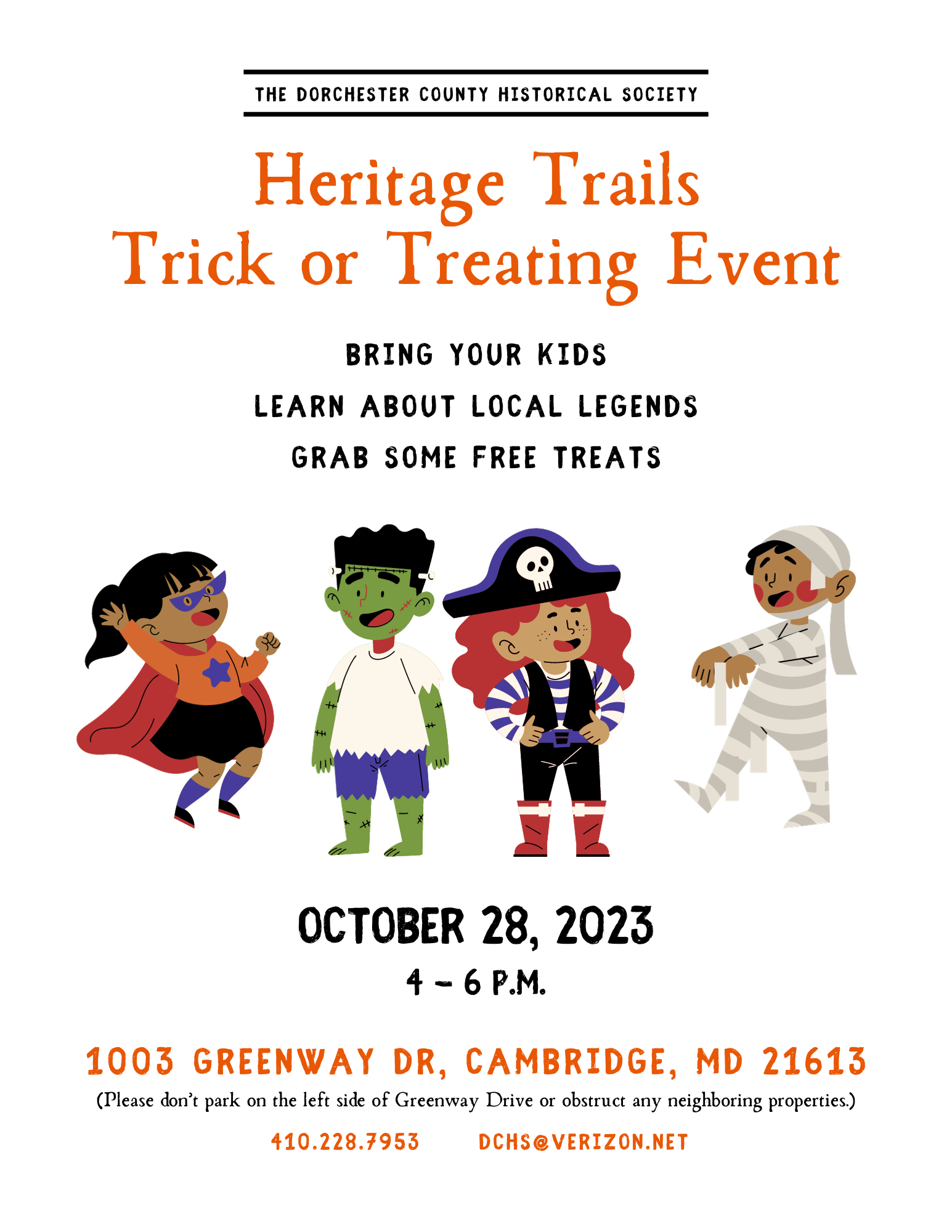 Heritage Trails Trick or Treating Event | Dorchester History