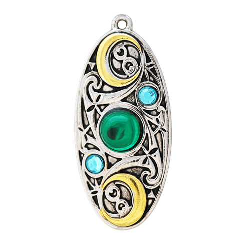 Moon Shield - Silver Plated Celtic Pendant for Clarity & Reflection ...