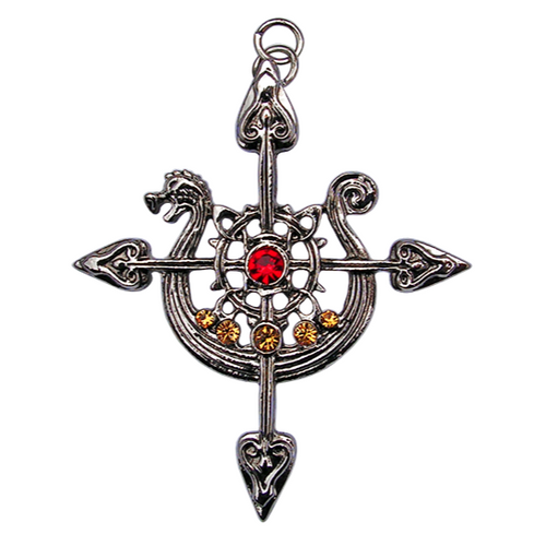 The Yorvik Compass - Silver Plated Albion Pendant Necklace for Travel ...