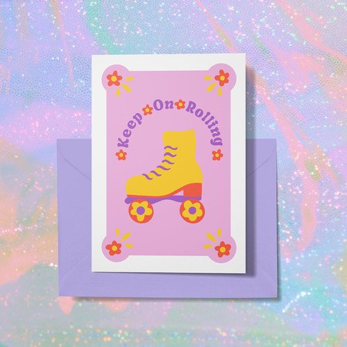 Keep on Rolling Mini Card | Create and Skate