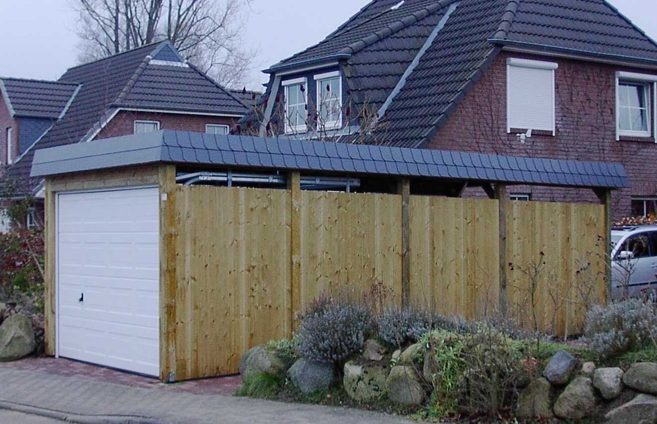 Carport mit Schieferblende Pfannenblende | FREESE Holz | Norderstedt ...