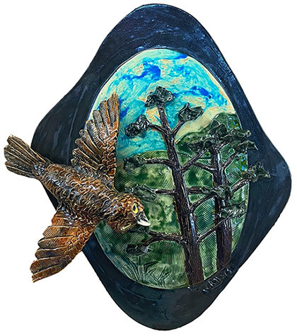 Flying Ruru Wall Plaque | Bill Hayes