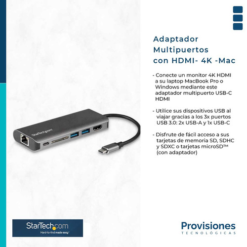 Startech Adaptador Multipuertos con HDMI | Catálogo B2B