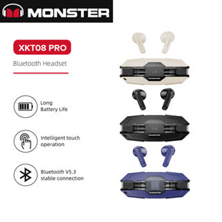 Monster XKT08 Pro Wireless Gaming Earphone Bluetooth 5.3 Headphones ...