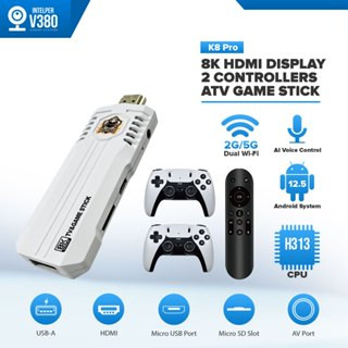 K8 Pro 16GB 8K UHD TV Game Stick ATV Voice 2.4G/5G Dual WiFi Android 12 BT4.0 40 | Smartifact