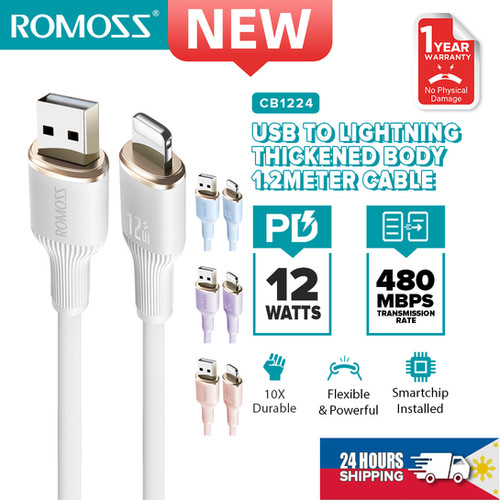 Romoss CB1224 1.2M USB to Lightn ing 12W Fast Charging Data Cable ...