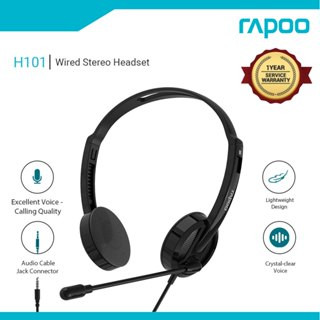 Rapoo H101 Wired Stereo Headset 3.5mm Audio Port | Smartifact