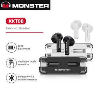 Monster XKT08 TWS Bluetooth 5.3 Earphones Stereo Low Latency Noise ...