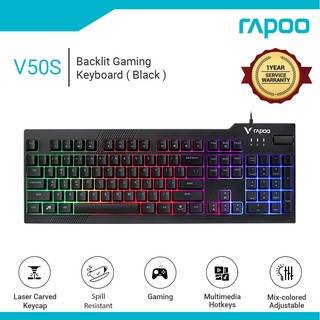 Rapoo V50S Backlit Gaming Keyboard with light Wired keyboard for laptop ...