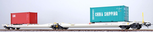 ESU 36553, Vagón doble porta-container articulado con 2 containers ...