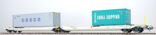 ESU 36546, Vagón doble porta-container articulado con 2 containers ...