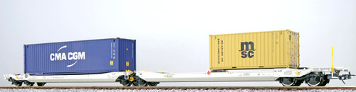 ESU 36545, Vagón doble porta-container articulado con 2 containers ...