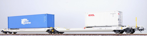 ESU 36552, Vagón doble porta-container articulado con 2 containers ...