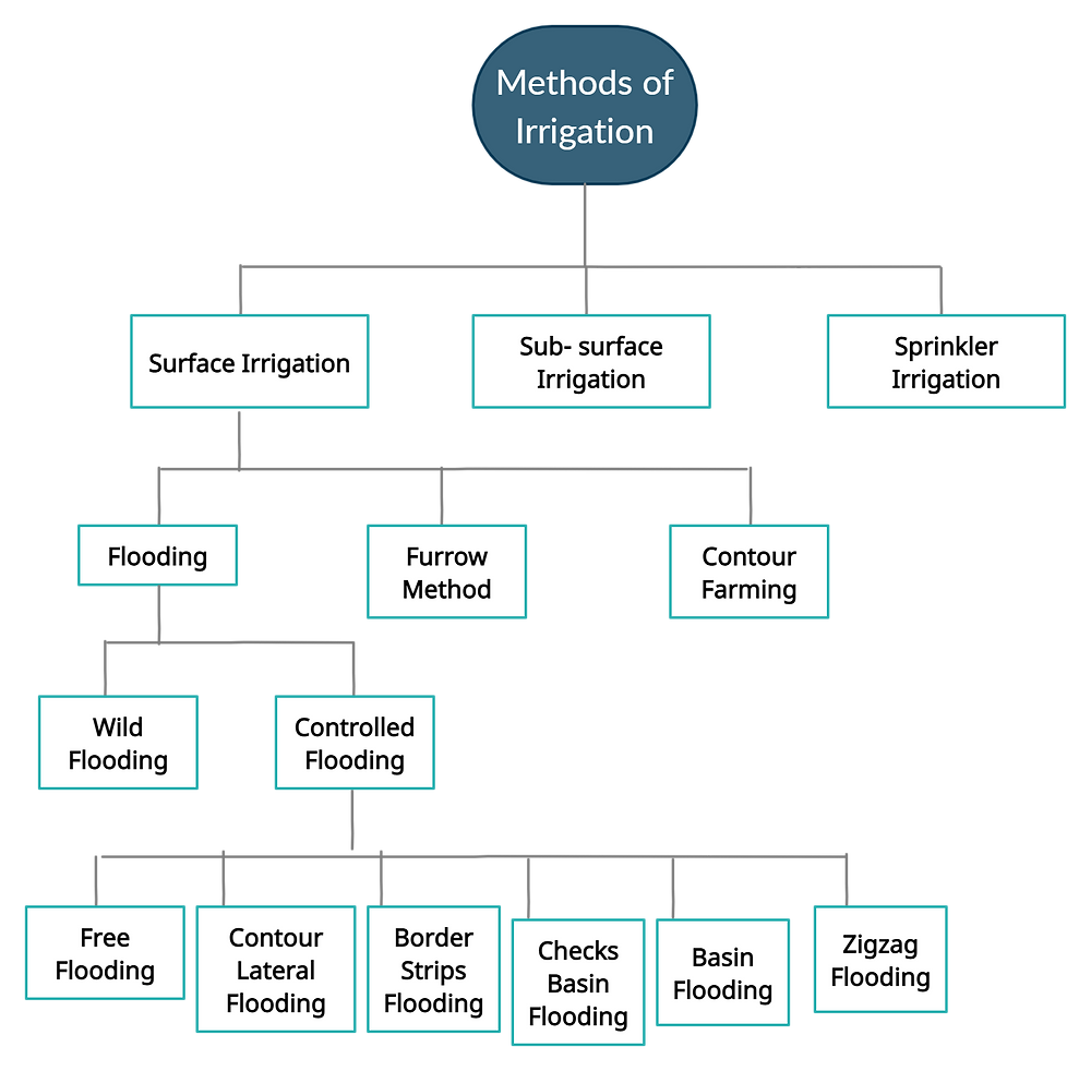 Surface Irrigation | Types and Specifications of Surface Irrigation