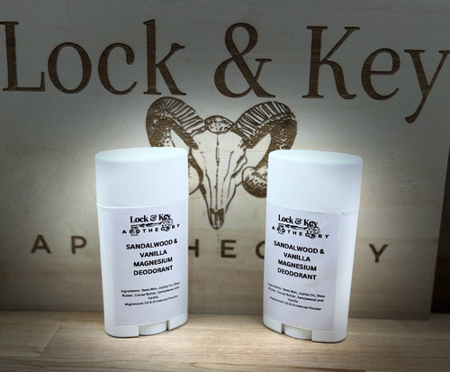 Sandalwood & Vanilla Magnesium Deodorant | Lock Key Apothecary