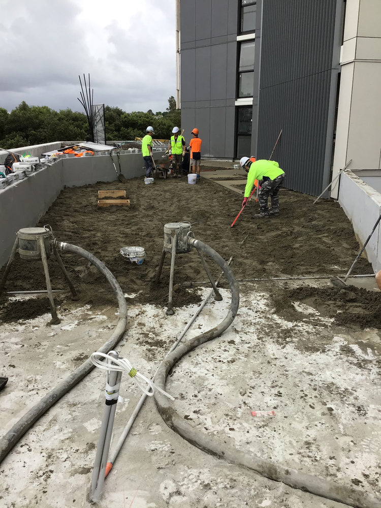 How do I get screed onto a rooftop or balcony?