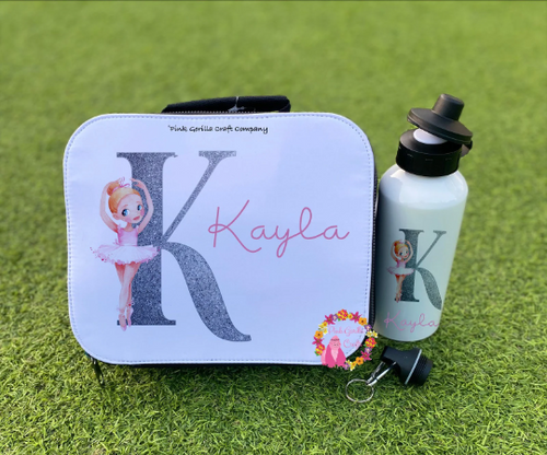 Personalised lunch bag, ballet, ballerina lunch box, back to school ...