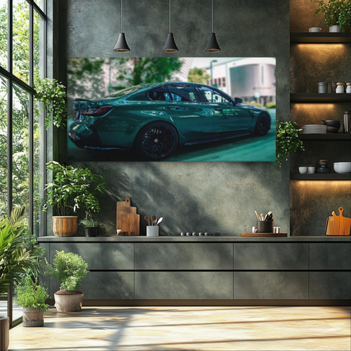Emerald Green BMW Canvas | Luminous Oasis