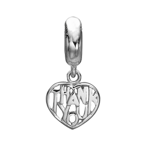 Thank You Charm Pendant in Silver | 202 Jewellery