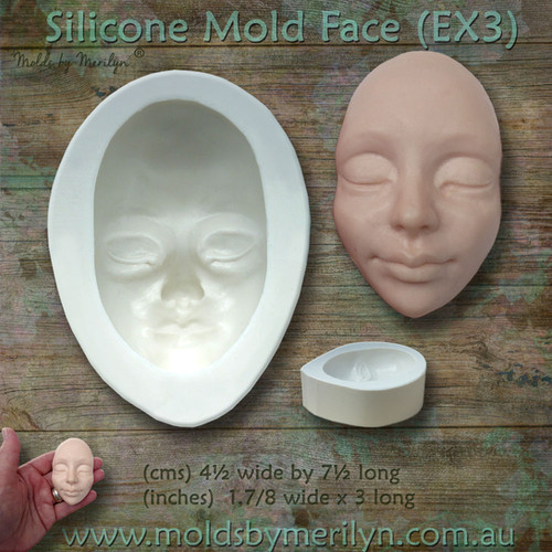 Large female face mold | Molds by Merilyn
