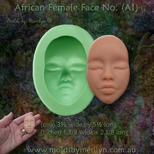 Beautiful Female African Face Mold - Molds by Merilyn